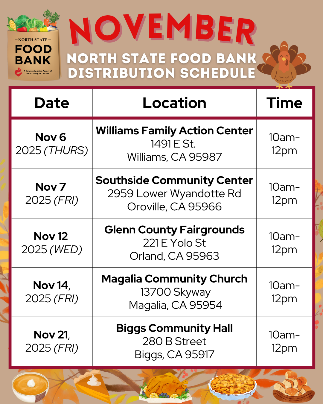 Distribution Calendar – Community Action Agency of Butte County, Inc.